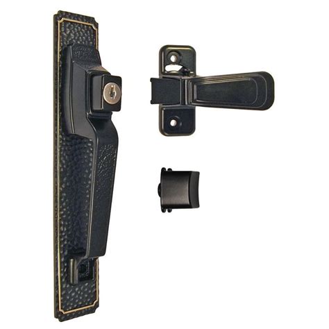 Ideal Security Storm And Screen Door Push Button Handle And Latch Set