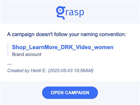 Grasp Naming And Tracking Features