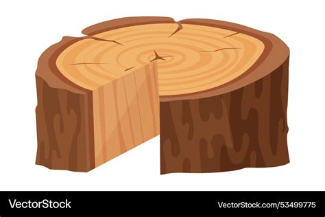 Wooden Log Slice Royalty Free Vector Image Vectorstock