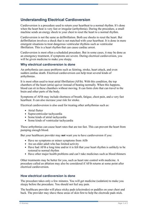 Pdf Understanding Electrical Cardioversion Healthclips Online