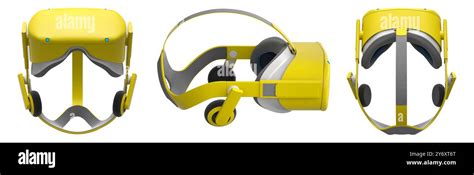 virtual reality glasses and headset isolated on white background with