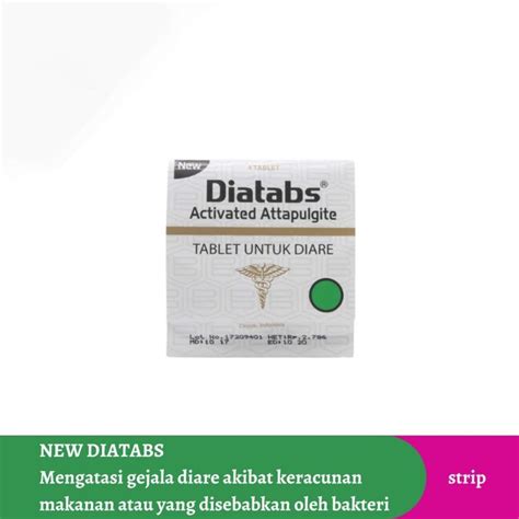 Jual New Diatabs Tablet Strip Obat Diare Obat Mencret Sakit Perut Antidiare Shopee Indonesia
