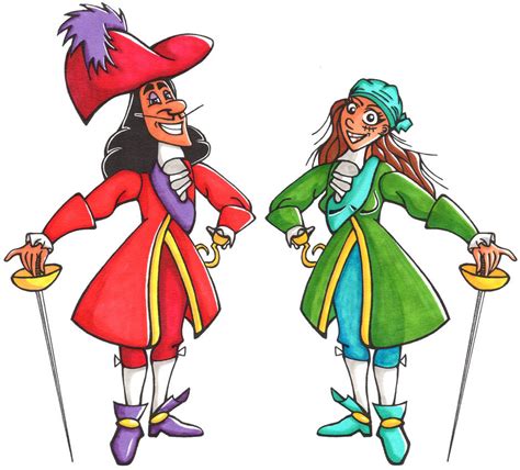 Captain Hook And His Pirate Girlfriend By Atiliene On Deviantart