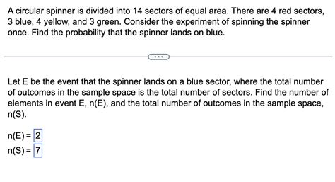 Solved A Circular Spinner Is Divided Into 14 ﻿sectors Of