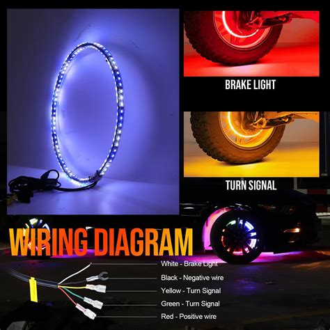 Beatto Chasing Color Single And Double Row Wheel Ring Lights For Atvutv