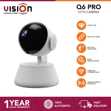 Vision Q6 Pro 1080p Smart Security Ip Camera 360°3d Panoramic Hd Wifi