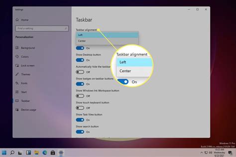 How To Change Windows Taskbar Alignment Without Activation