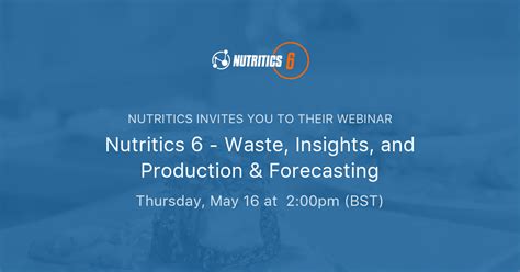 Nutritics 6 Waste Insights And Production And Forecasting Nutritics