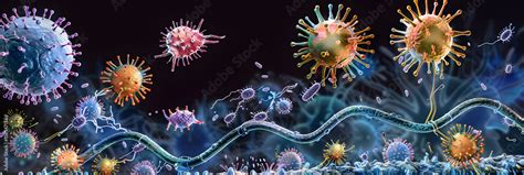 Viral Replication A Detailed Diagram Of The Lytic Cycle Stock