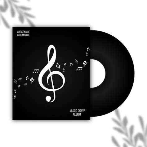 Premium Vector Vector Realistic Music Record Label Disk Mockup