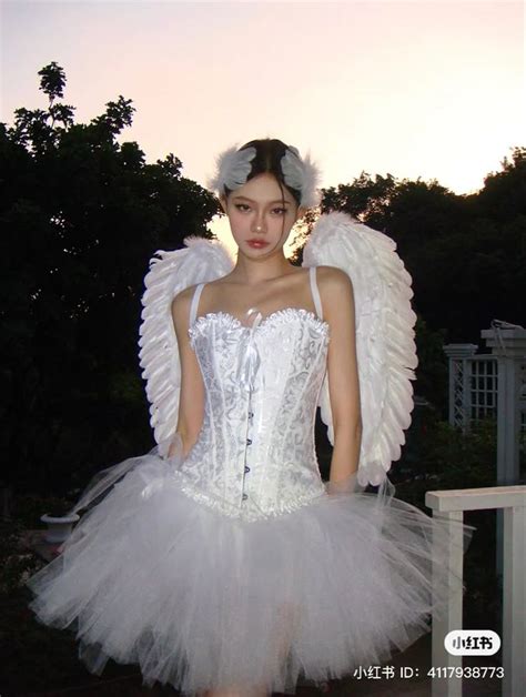 White Swan Halloween Costume Prom Dress Inspiration Angel Costume
