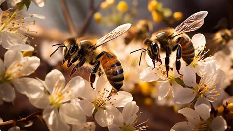 A Mesmerizing Swarm Of Bees Stock Illustration Illustration Of