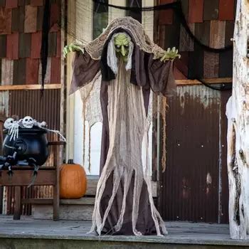 Morris Costumes 6 Ft Hanging Animated Reaper With Light Up Eyes Gray Target