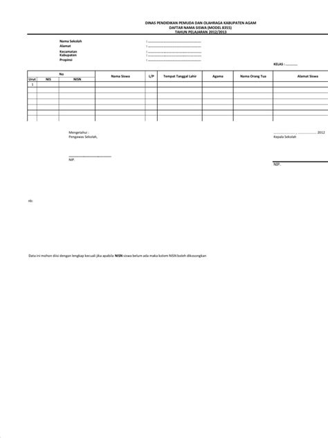 Dokumen Tips Format Data Siswa Model 8355 Pdf