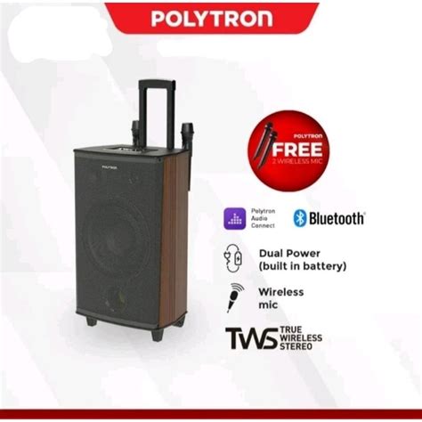 Jual Polytron Speaker Portable Pas Pro 12f6 Bluetooth Shopee Indonesia