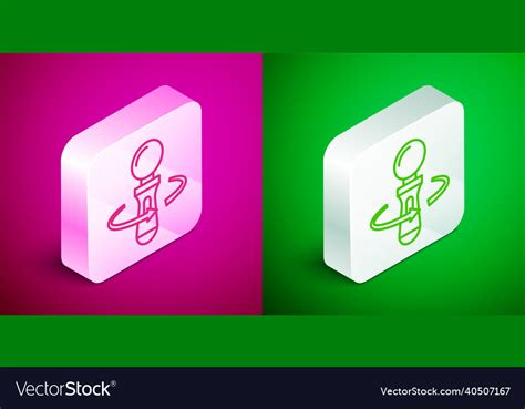 isometric line vr controller game icon isolated vector image