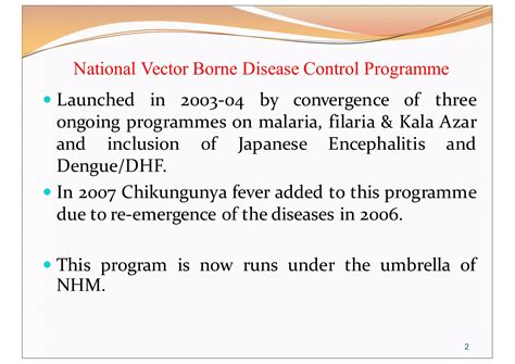 National Vector Borne Disease Control Programme Pdf