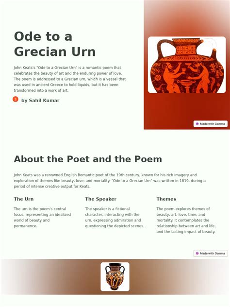 Keats Ode To A Grecian Urn Analysis Pdf Poetry