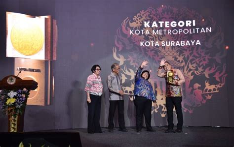 Keren Surabaya Tujuh Kali Raih Penghargaan Adipura Kencana Dari KLHK RI Surabaya Today