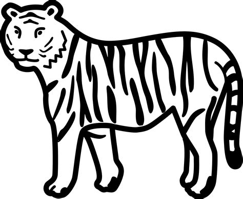 Tiger Outline Clip Art