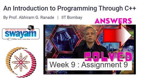 An Introduction To Programming Through C Nptel Week 9 Assignment Quiz 9 Solved Answers