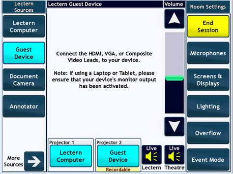 Control UI Advanced AV