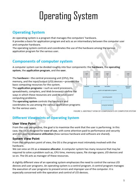 Operating System Notes Pdf Scheduling Computing Process Computing