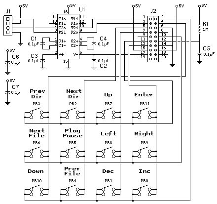 PJRC MP Player Pushbutton Circuit Board
