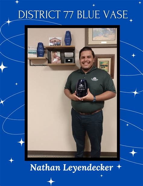 Greg Hatchett On Linkedin Nathan Leyendecker Just Received His District Blue Vase He Is