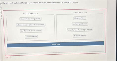 solved classify each statement based on whether it describes