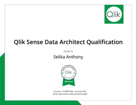 selika anthony on linkedin qliksense certificate