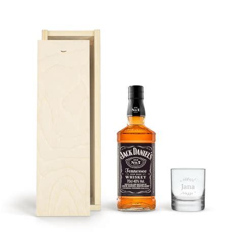 Whisky T Set Jack Daniels With Engraved Glass Flora Queen
