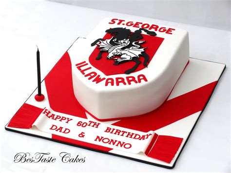 St George Nrl Cake Dragon Birthday Cakes 80 Birthday Cake Dad Cake