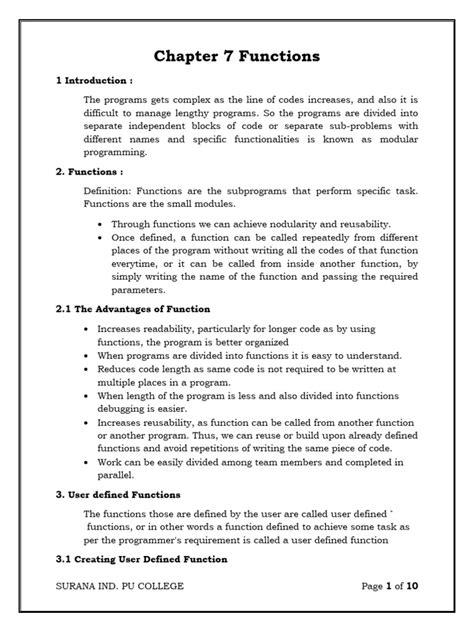 chapter 7 functions pdf parameter computer programming computer