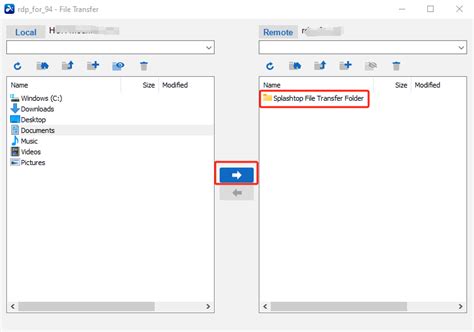 How To Transfer Files Fromto Remote Rdp Computer From On Prem App Splashtop On Prem Support