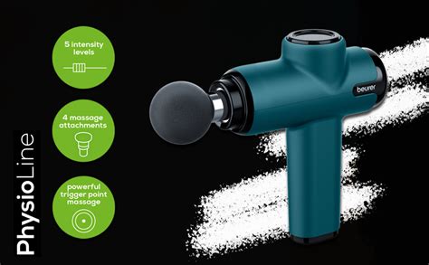 Beurer Mg99 Compact Massage Gun Mini Deep Tissue Massager With 4