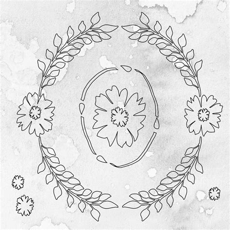 Flower Vine Hat Burning Design Music Festival Fair Floral Pattern