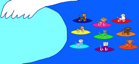 Paw Patrol Pups Surfs Up On The Water Waves By Lahmom2000 On Deviantart