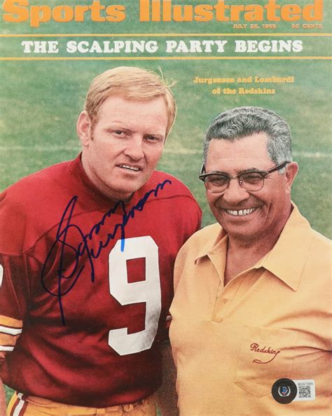 Sonny Jurgensen Signed Redskins 8x10 Photo Beckett Pristine Auction