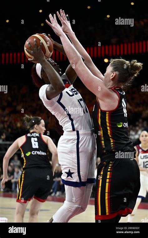 Antwerp Belgium 08th Feb 2024 Usas Kaleah Copper And Belgiums