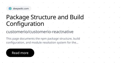 Package Structure And Build Configuration Customeriocustomerio