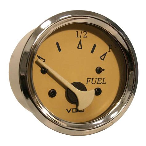 301 12286 Vdo Cockpit Marine Teak Fuel Level Gauge 301 12286 Fuel