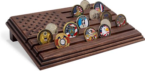 Woerda American Flag 6 Row Challenge Coin Display Stand