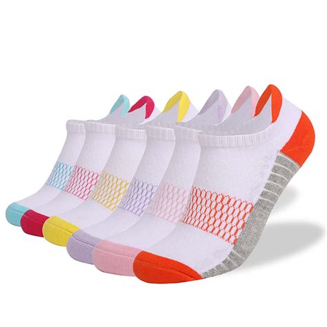 Mikilon 6 Pack No Show Socks For Men Patchwork Color Socks Comfortable