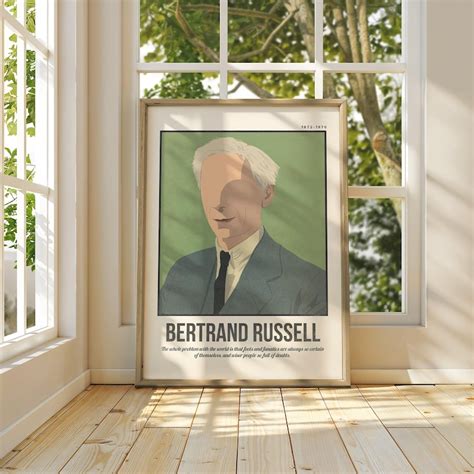 Bertrand Russell Art Print Philosophers Quote Wall Art