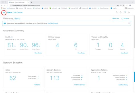 Dnac Tour Part 2 Dnac Instant Demo Beginning Your Tour Netcraftsmen A Blueally Company