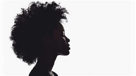 Premium Photo A Black Silhouette Of An Afro American Teenage Girl A