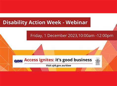 Free Webinar Disability Action Week Speaking Up For You