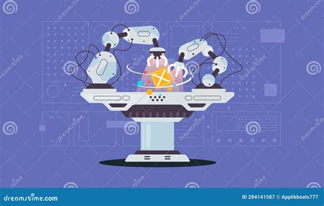 quantum computer software development and programming stock vector
