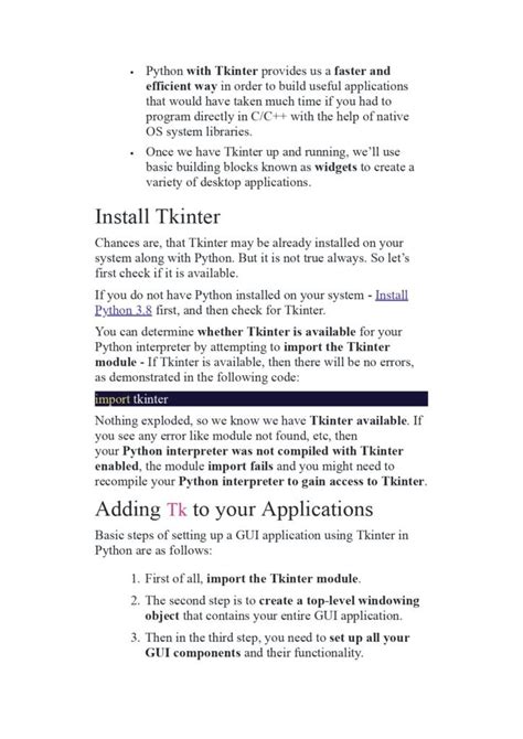 Tkinter Gui Projects With Python Pdf Guide Connect 4 Programming